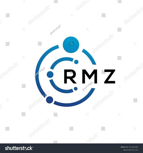 Rmz Letter Technology Logo Design On Stock Vector Royalty Free