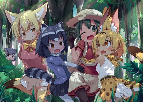 けものフレンズ【サーバルかばんアライグマフェネックコツメカワウソ】 壁紙