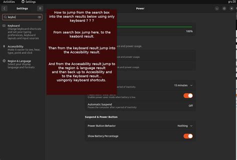 Ubuntu With Gnome Desktop Navigation Using Keyboard Only Ask Ubuntu