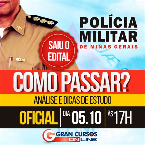 Concurso PM MG Oficial Como Passar Descubra HOJE às 17h a