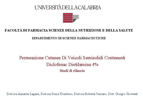 Facolt Di Farmacia Scienze Della Nutrizione E Della