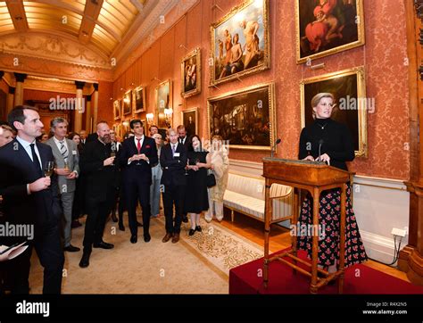 Sophie Countess Of Wessex During Her Address To Guests As She Hosts A