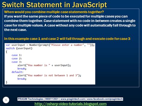 Sql Server Net And C Video Tutorial Switch Statement In Javascript