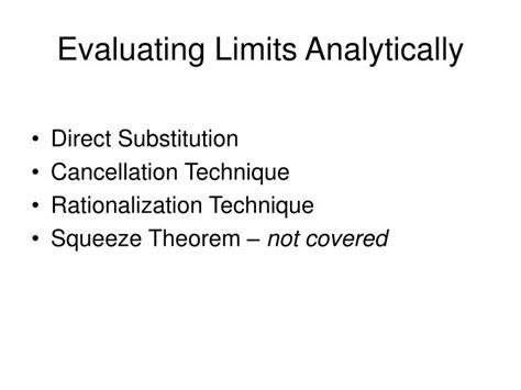 PPT Evaluating Limits Analytically PowerPoint Presentation Free Download ID