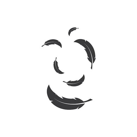 Plantilla de vector de ilustración de icono de pluma Vector Premium