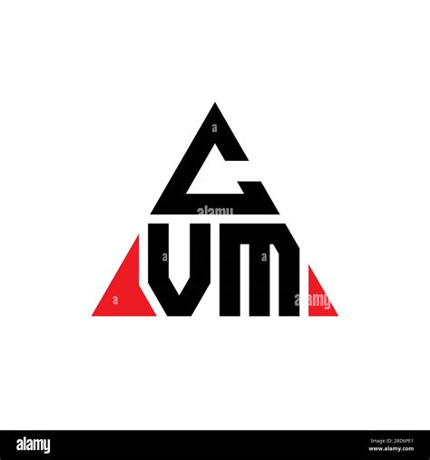 Cvm Triangle Letter Logo Design With Triangle Shape Cvm Triangle Logo