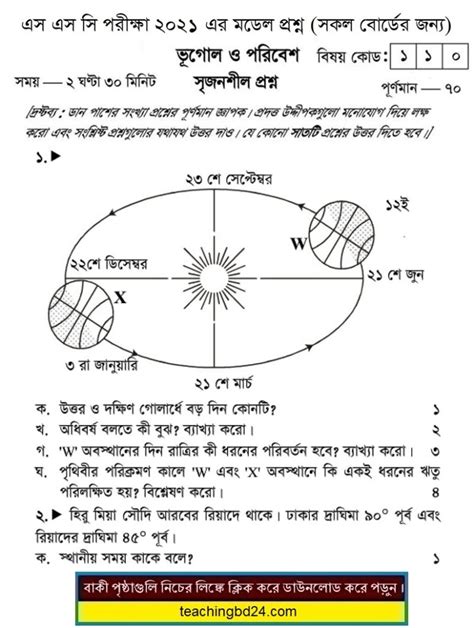 Ssc Geography And Environment Suggestion Question 2021 5 Ssc Geography