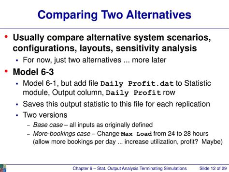 ppt statistical analysis of output from terminating simulations