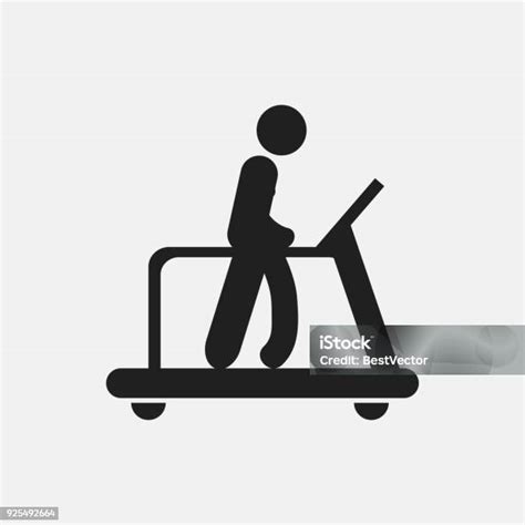 男子在跑步機圖示插圖向量圖形及更多健康的生活方式圖片 健康的生活方式 健身房 健身運動 Istock