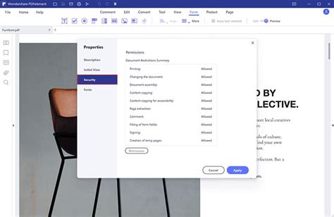 pdf edit permissions