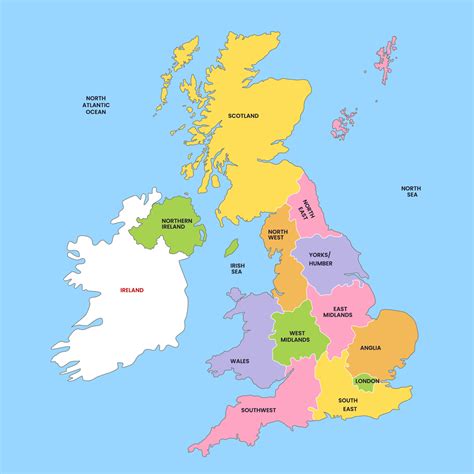 United Kingdom Countries Map