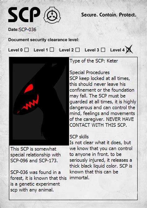 Scp Foundation Document Scp 036 By Coldiersoldier On Deviantart