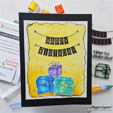 Simple Happy Birthday Lazy Daze Stampin