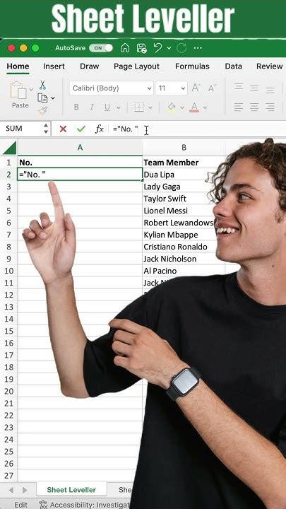 How To Create A Dynamic Numbered List In Excel Youtube