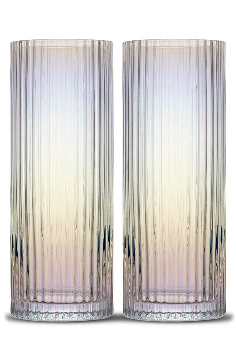 Joyjolt Christian Siriano Set Of 2 Stunning Chroma Iridescent Coupe