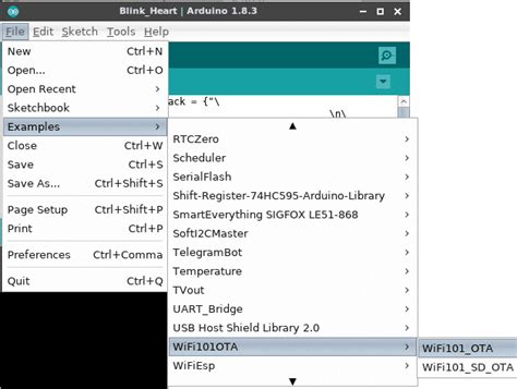 WiFi101 OTA Arduino