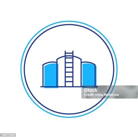 흰색 배경에 격리 된 윤곽선 오일 탱크 저장 아이콘 석유 및 가스 산업용 선박 탱크 오일 탱크 기술 스테이션 벡터 가득 찬에 대한 스톡 벡터 아트 및 기타 이미지 Istock