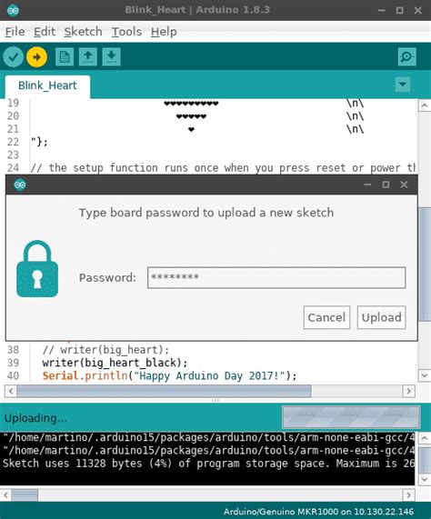 Wifi101 Ota With Mkr 1000 Wifi Arduino Documentation