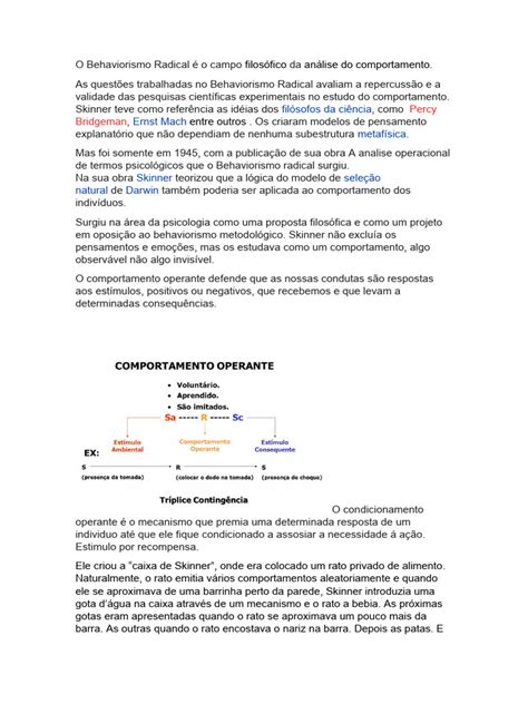 O Behaviorismo Radical Pdf