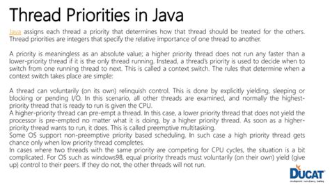 Thread Priorities In Java Pptx