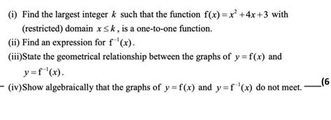 Solved I Find The Largest Integer K Such That The Function