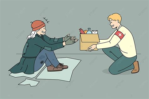 Volunteer Charity Care Vector Png Images Caring Male Volunteer Give