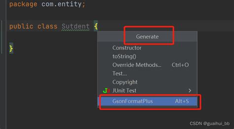 【json转换为实体类】json生成实体类 Csdn博客