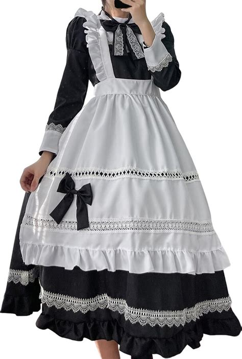 Soolike Womens Anime Cosplay Outfit Womens French Maid Outfit Anime Maid Costumes French Maid