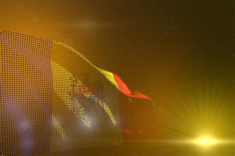 아름다운 축하 플래그 3d 일러스트 노란색에 흔들리는 점으로 만든 몰도바의 다채로운 그림 부드러운 초점과 콘텐츠장소 0명에 대한