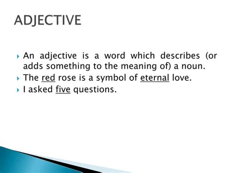 Unit 1 Parts Of Speech PPT
