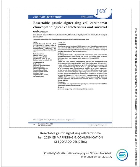 Vol No Journal Of Gastric Surgery Journal Of Gastric Surgery