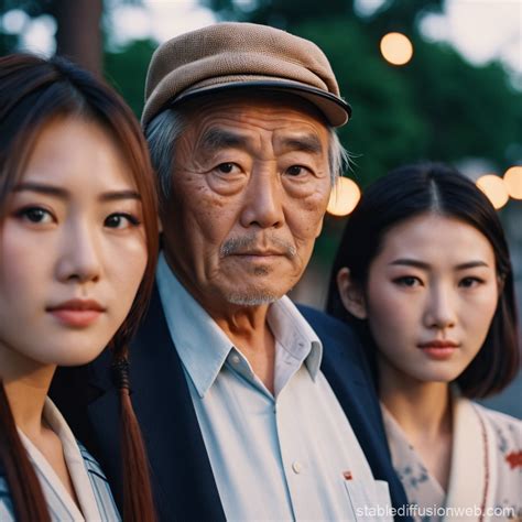 Hideous Old White Man And Beautiful Young Japanese Woman Prompts