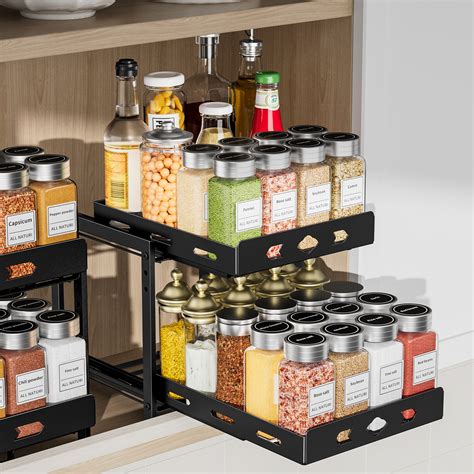 Deehome Homcom Kitchen Pantry Storage Cabinet W 5 Tier Shelving 12