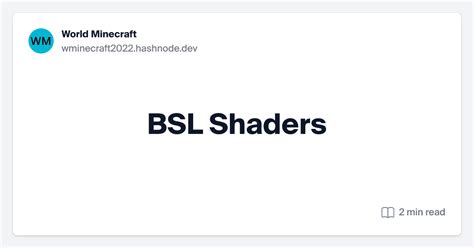 Bsl Shaders