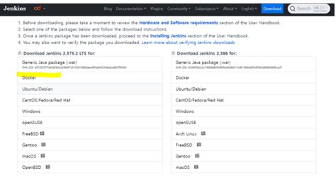 Docker를 이용한 Jenkins 설치windows 환경