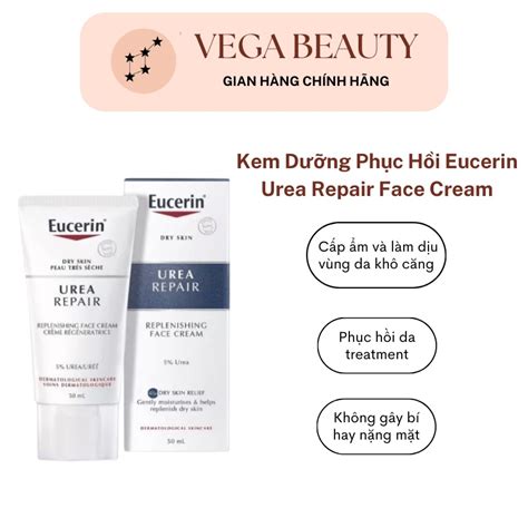 Eucerin Urea Repair Face Cream 5 Urea 50ml Helps To Moisturizing And