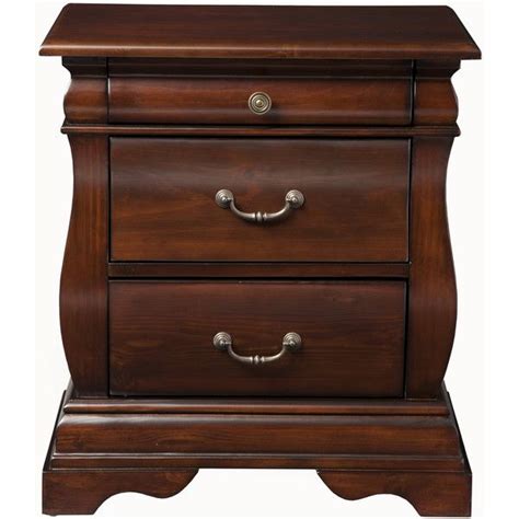 Furniture Of America Claire Dark Walnut Nightstand Farmhouse