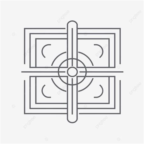 An Abstract Image Of A Square With Three Cross Lines Vector Lineal