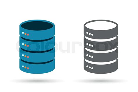 Data Storage Flat Icon Stock Vector Colourbox