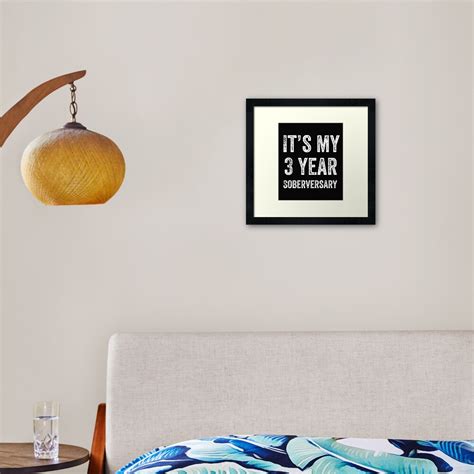 3 Year Sobriety Anniversary T 3rd Year Anniversary Sober Print