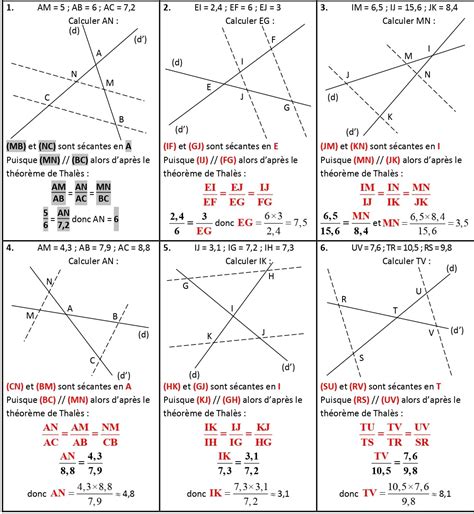 Devoir Maison Math 4eme Theoreme De Thales Pdf Ventana Blog