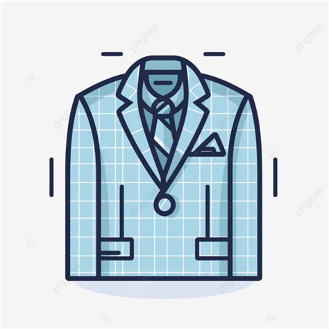 一絲不苟地註重細節 向量 白色背景上描繪西裝的直線圖標 Flaticon 和 Dribbble 的矢量插圖 行為高清向量圖案素材免費下載