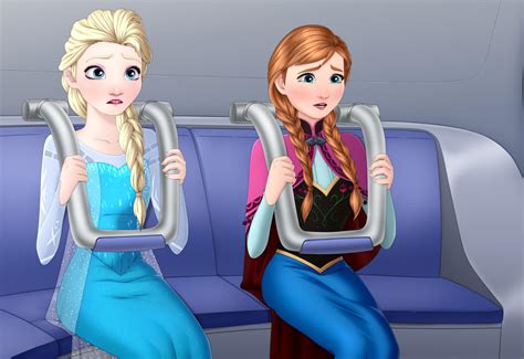 Elsa And Anna Nervous In Escape Pod Comm By Pingo04 On Deviantart
