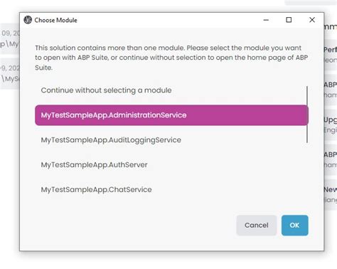 ABP Studio Working With ABP Suite ABP IO Documentation