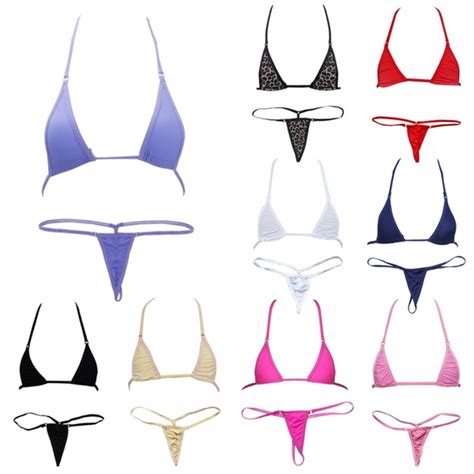 Iefiel Women Micro Thong Underwear G String Bra Mini Bikini Swimwear Sleepwear Lingeries Wish
