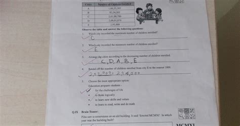 Pis Vadodara Std 5 Grade 5 Math Notebook