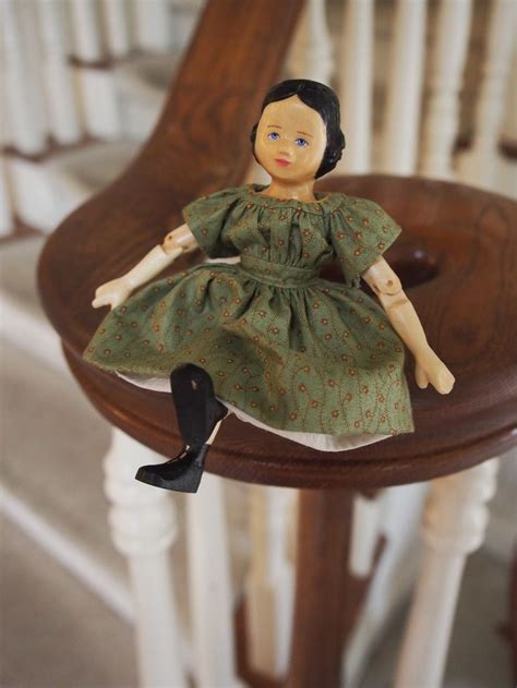 Elaine Mcnally Hitty Doll Wooden Dolls Miniature Dolls Dolls