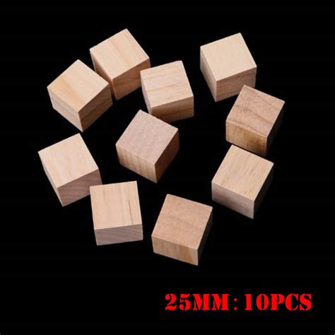 Szyxzsy Office Craft Stationery Tools 25 Mm Wooden Square Blocks Mini