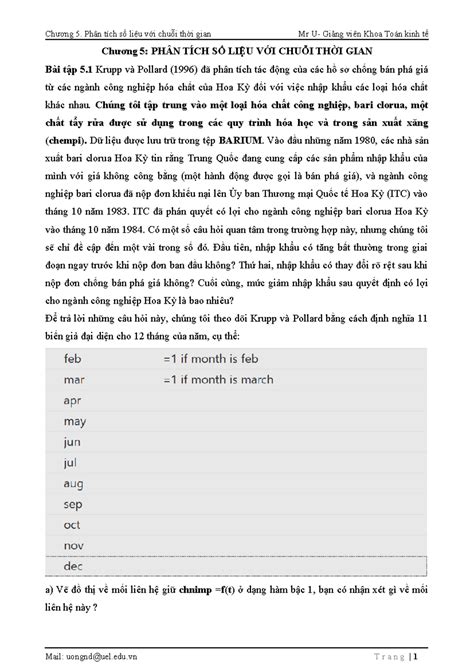 Chapter 5 Time Series Data Chương 5 Phân Tích Số Liệu Với Chuỗi Thời