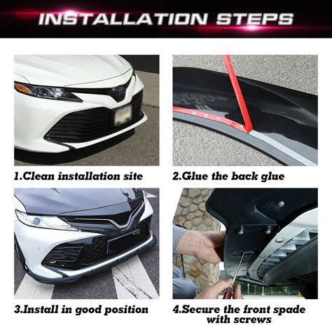 Front Bumper Spoiler Compatible For Toyota Camry 2018 2024 Se Xse Fron
